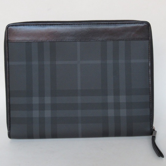 Burberry | Accessories | Authentic Burberry Plaid Canvasleather Zip ...